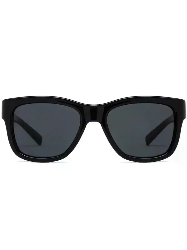 Saint Laurent Logo-engraved Wayfarer Sunglasses - Black