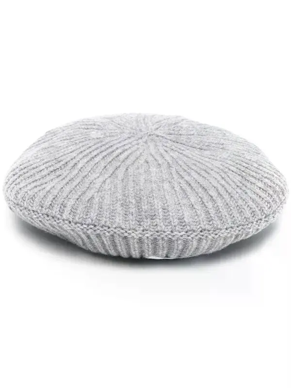 GANNI Logo-patch Ribbed Hat