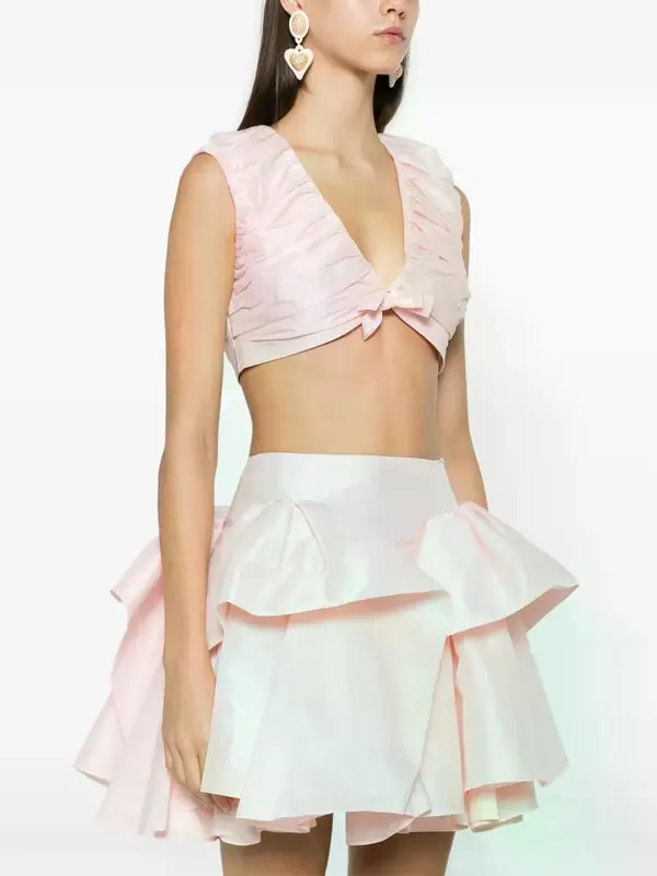 Viktor & Rolf Pleated Cropped Top - Pink