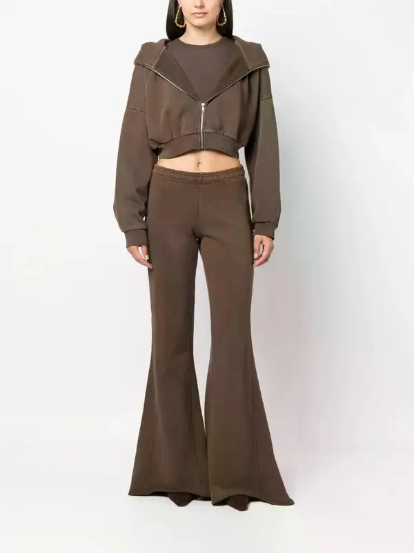 ENTIRE STUDIOS Washed-effect Flared Trousers