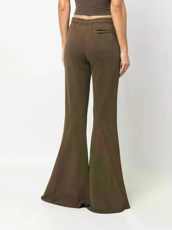 ENTIRE STUDIOS Washed-effect Flared Trousers