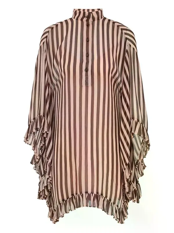 Zimmermann Balance Tunic Top With Ruffled Trim