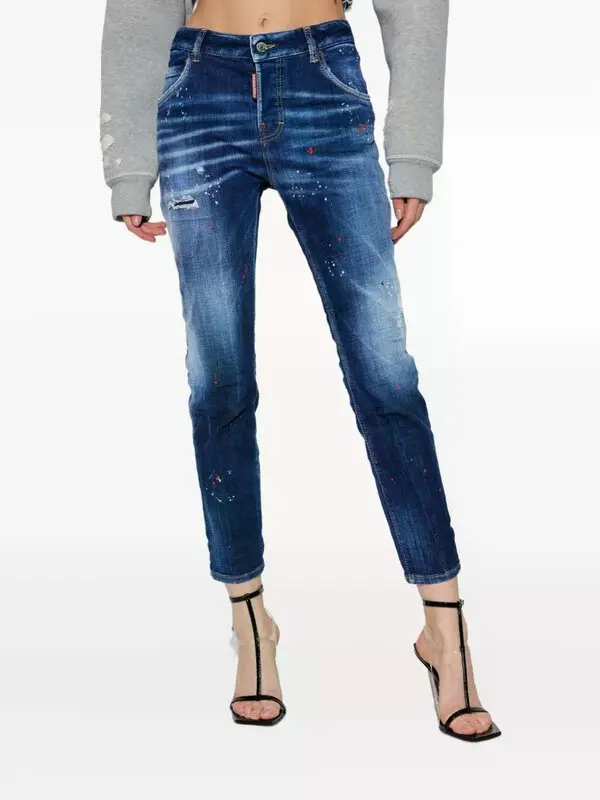 Dsquared2 Whiskering-effect Skinny Jeans - Blue