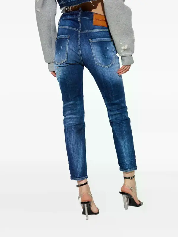 Dsquared2 Whiskering-effect Skinny Jeans - Blue
