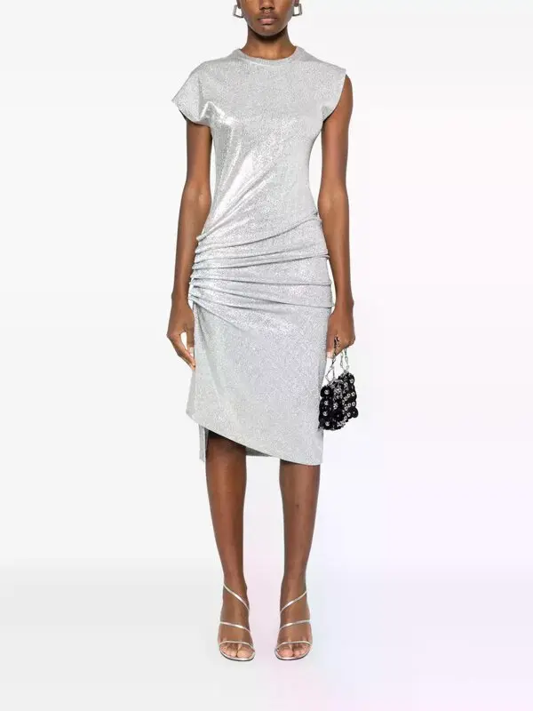 Rabanne Draped Asymmetric Mini Dress