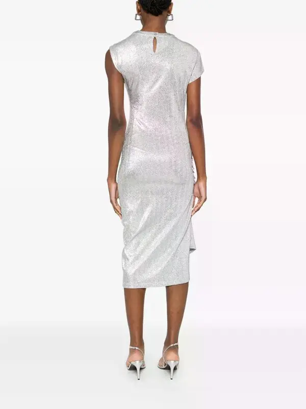 Rabanne Draped Asymmetric Mini Dress