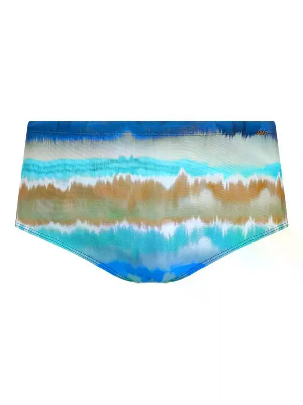 AMIR SLAMA Tie-dye Swim Trunks - Blue