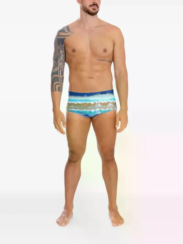 AMIR SLAMA Tie-dye Swim Trunks