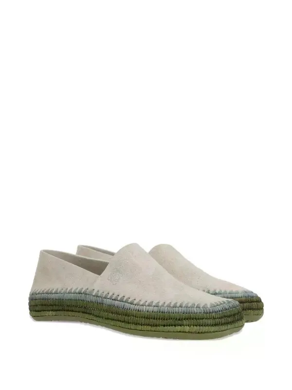 Loewe Leather Espadrilles - Grey