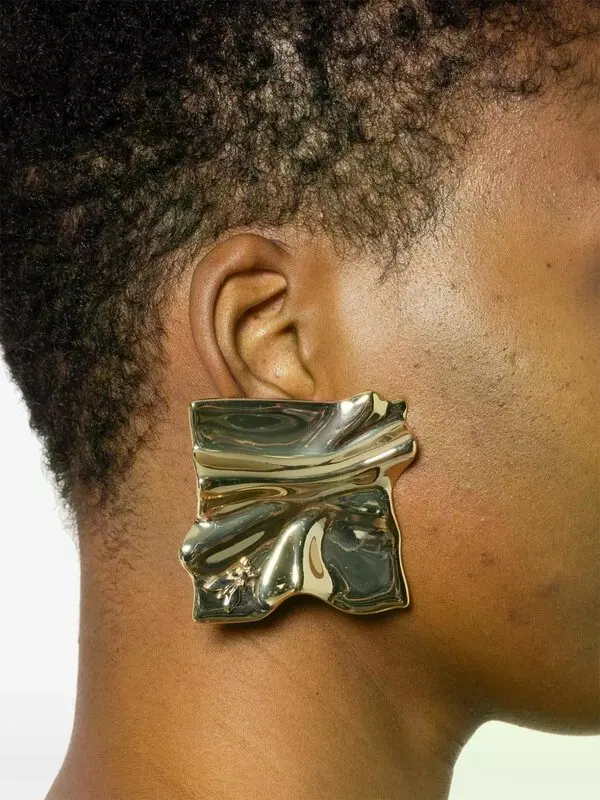 Patrizia Pepe Crinkled Clip-on Earrings