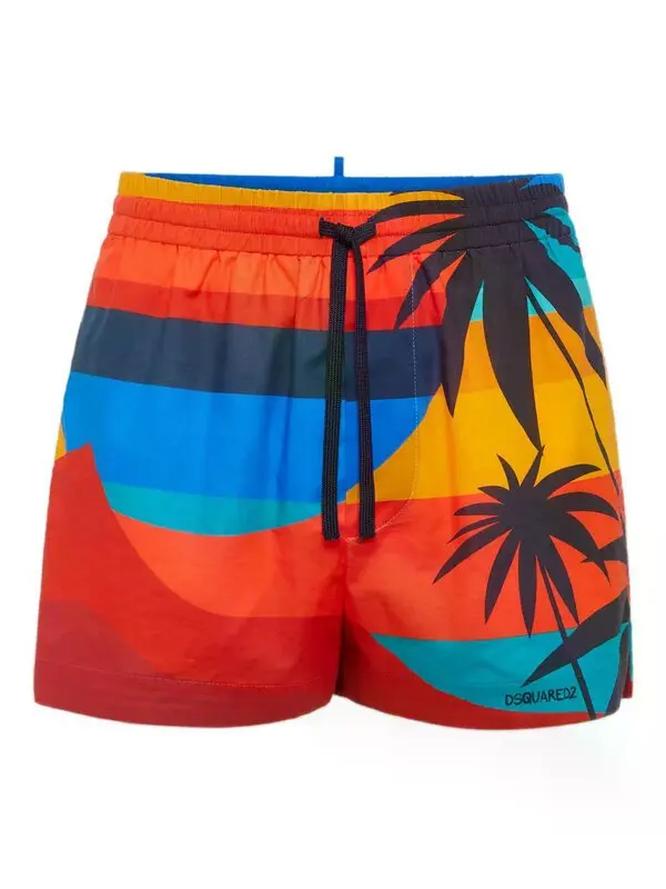 Dsquared2 Summer Lovers Sunset Shorts - Red