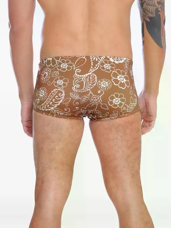 AMIR SLAMA Floral-print Swim Trunks