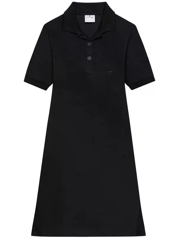 COURREGES Polo Mini Dress - Black