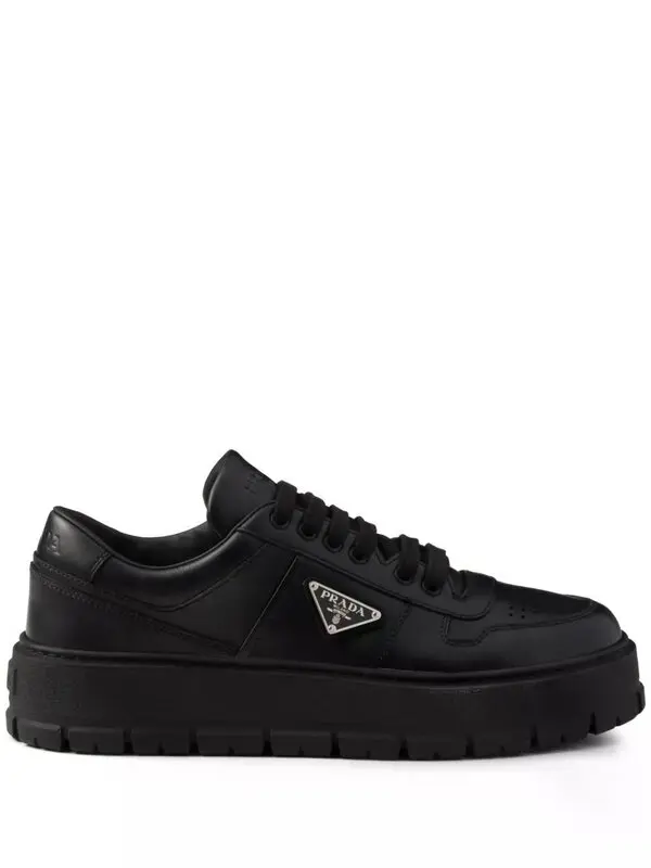 Prada Leather Sneakers - Black