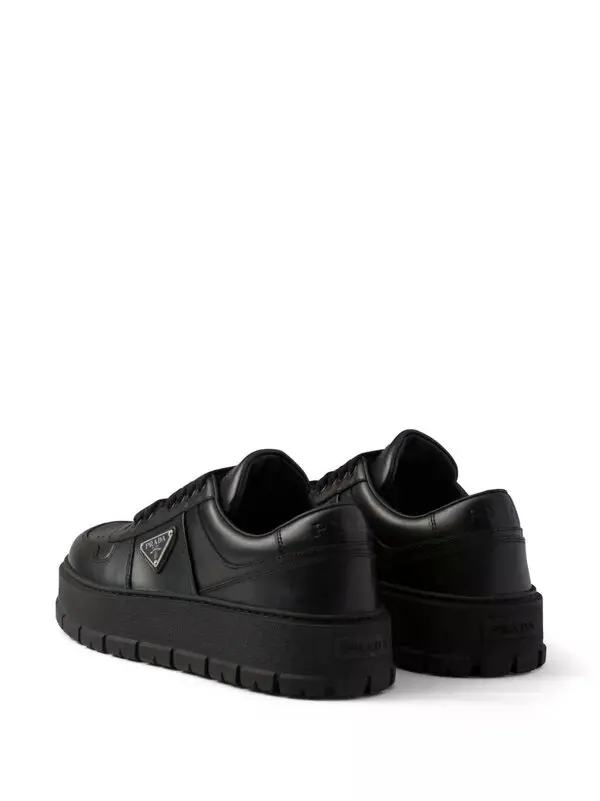 Prada Leather Sneakers - Black