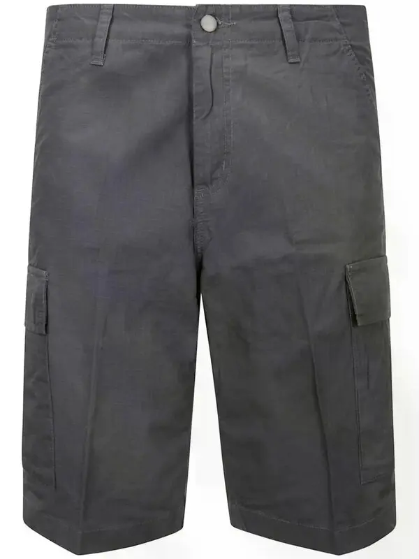Carhartt Work In Progress Logo-patch Cotton Shorts - Grey