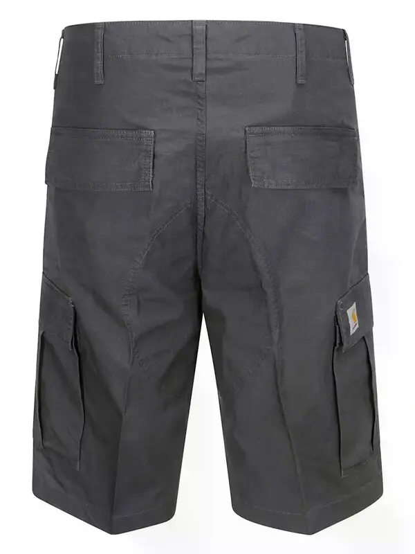 Carhartt Work In Progress Logo-patch Cotton Shorts - Grey