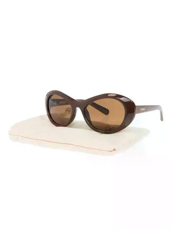 Jacquemus Oval Sunglasses - Brown
