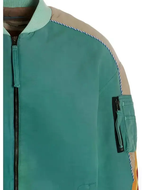 INCOTEX RED X FACETASM Contrasting-band Bomber Jacket