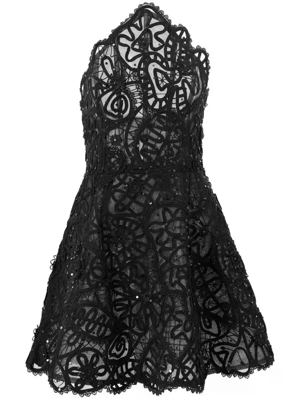 Carolina Herrera Embroidered Mini Dress