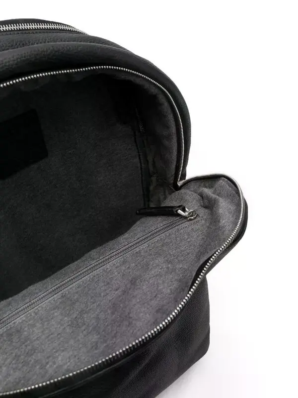 Zegna Logo-plaque Leather Backpack