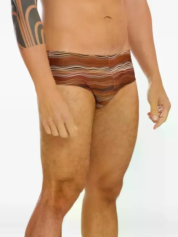 AMIR SLAMA Striped Swim Trunks