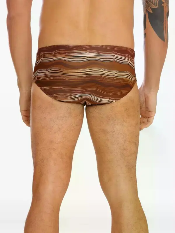 AMIR SLAMA Striped Swim Trunks