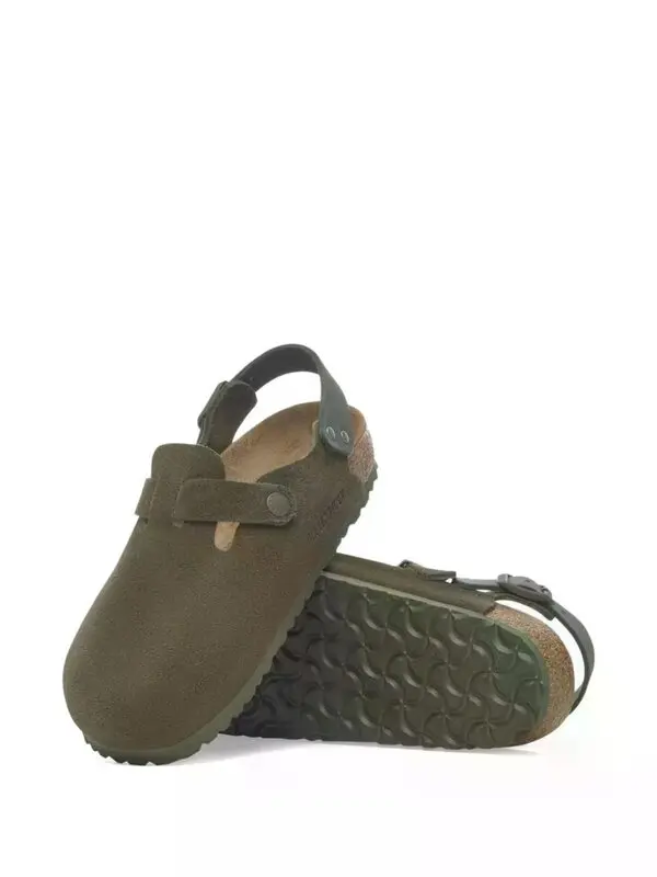 BIRKENSTOCK Tokio Buckled Backless Clogs - Green