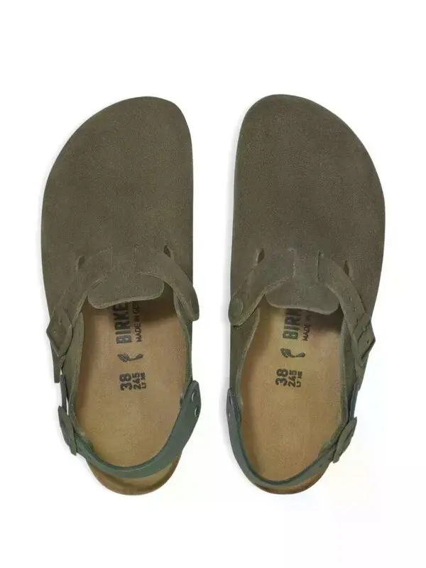 BIRKENSTOCK Tokio Buckled Backless Clogs - Green