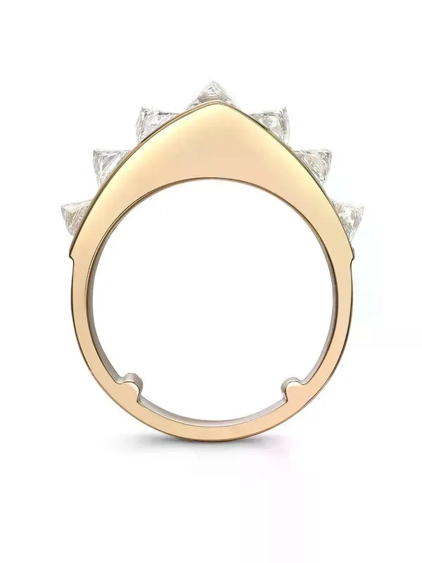 PRAGNELL 18kt Yellow Rockchic Peaked Diamond Ring - Gold