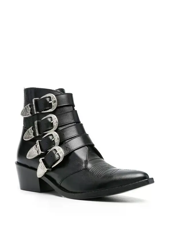 Toga Buckle-strap Mid-heel Boots