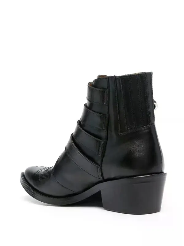 Toga Buckle-strap Mid-heel Boots