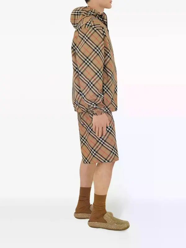 Burberry Check-print Drawstring Shorts - Brown