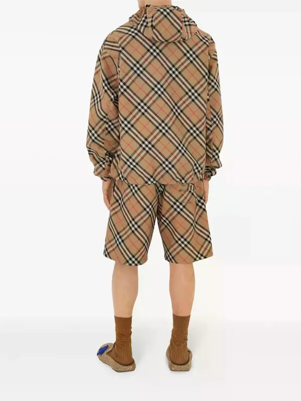 Burberry Check-print Drawstring Shorts - Brown