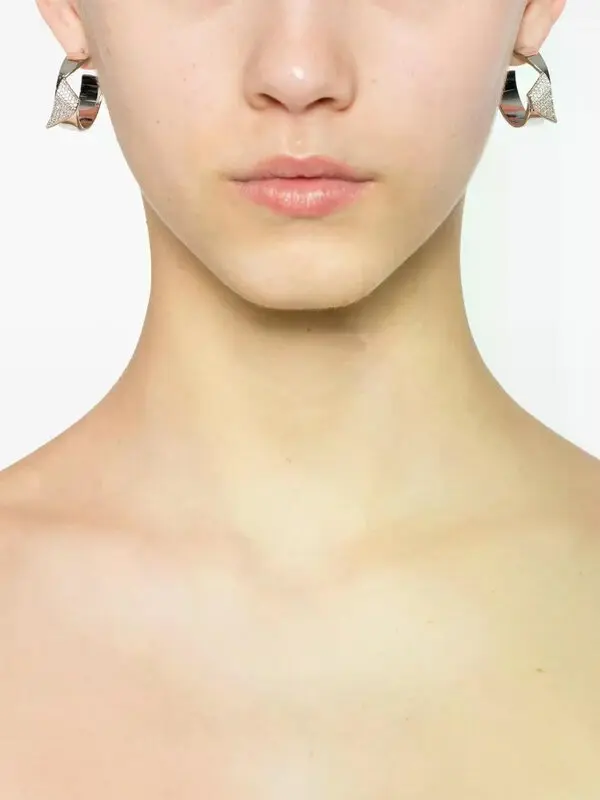 Eddie Borgo Pavé Folded Hoops Earrings