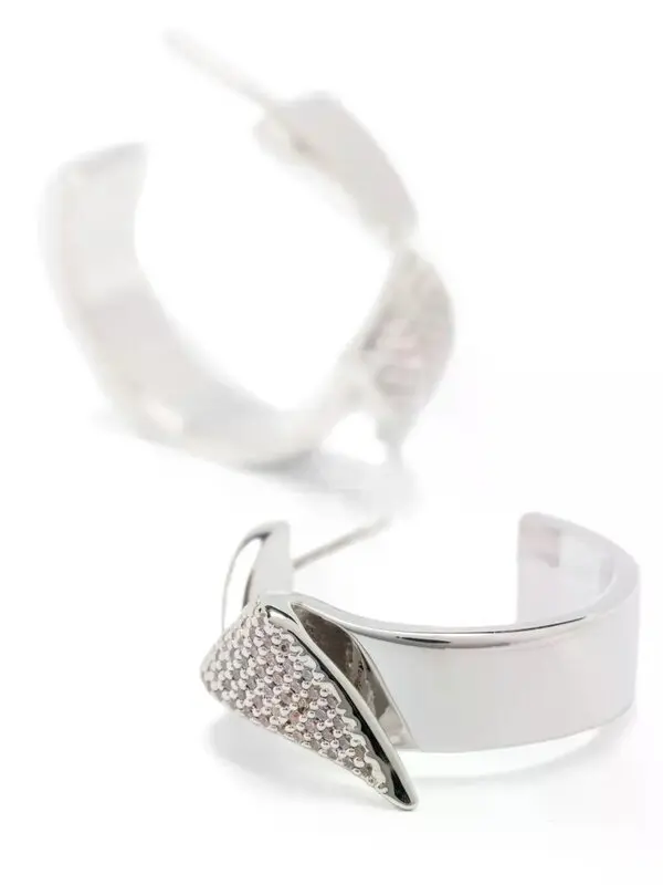 Eddie Borgo Pavé Folded Hoops Earrings