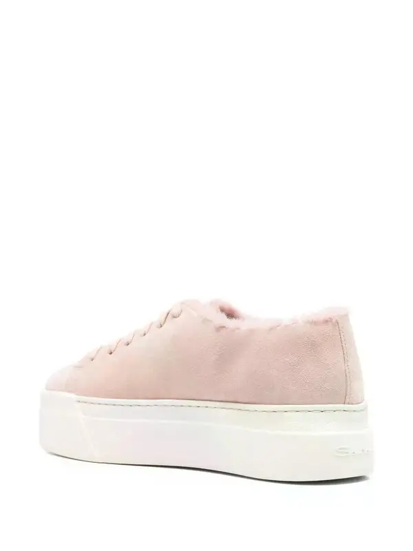 Santoni Suede Flatform Sneakers