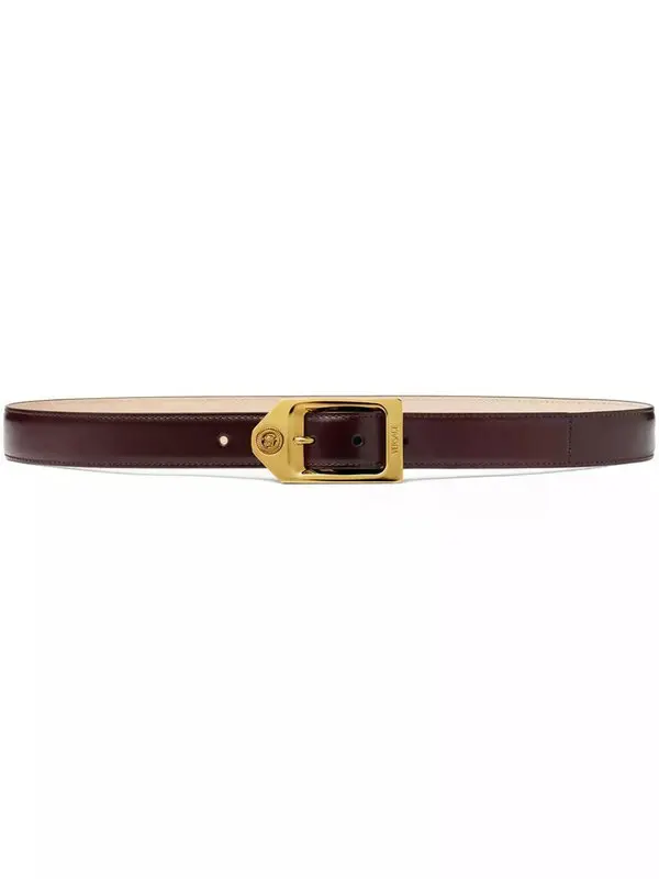 Versace Medusa Biggie Leather Belt - Red