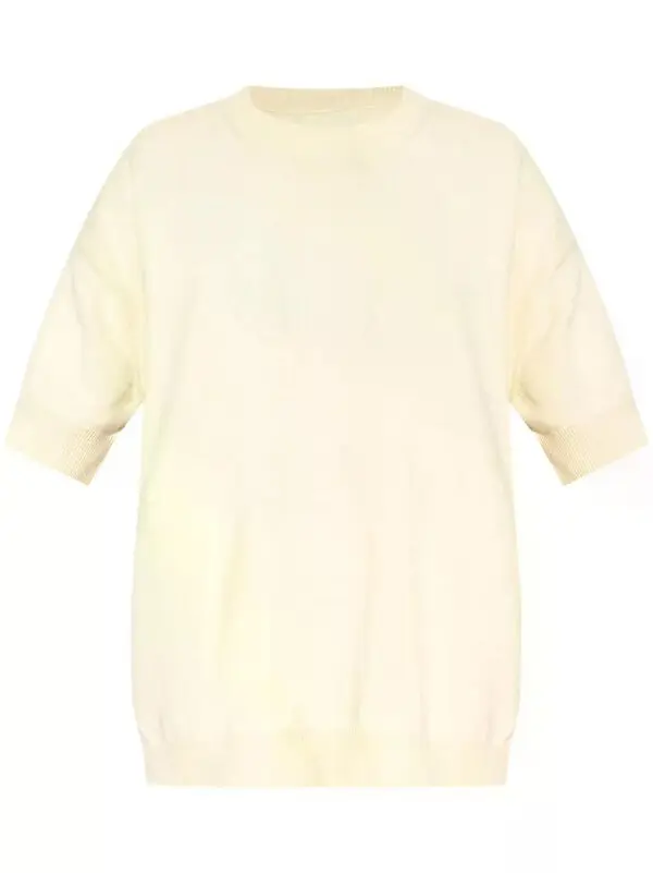 JIL SANDER Crew-neck Knitted T-shirt - Neutrals