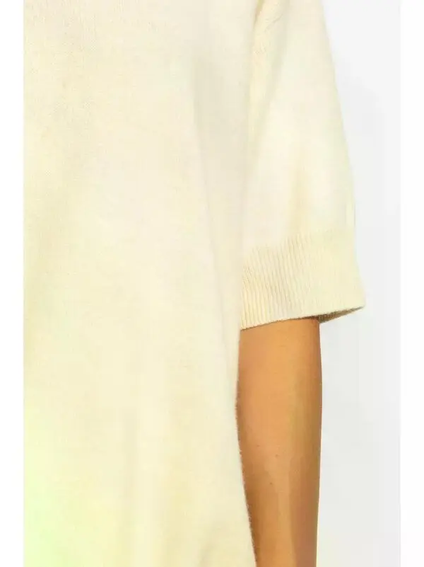 JIL SANDER Crew-neck Knitted T-shirt - Neutrals