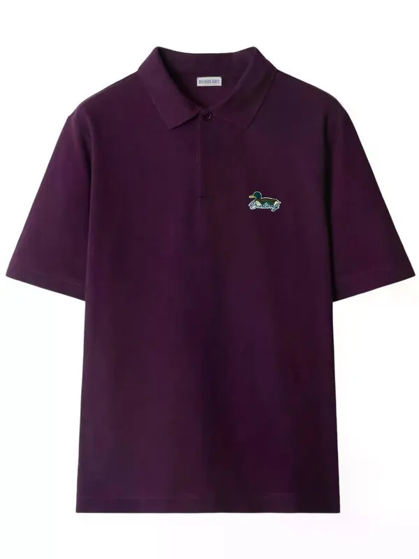 Burberry Logo-appliqué Cotton Polo T-shirt