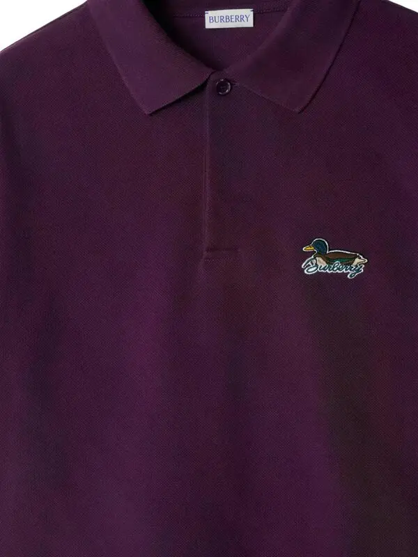 Burberry Logo-appliqué Cotton Polo T-shirt