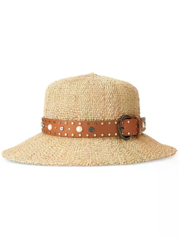 MAISON MICHEL Kendall Belted Cloche Hat - Neutrals
