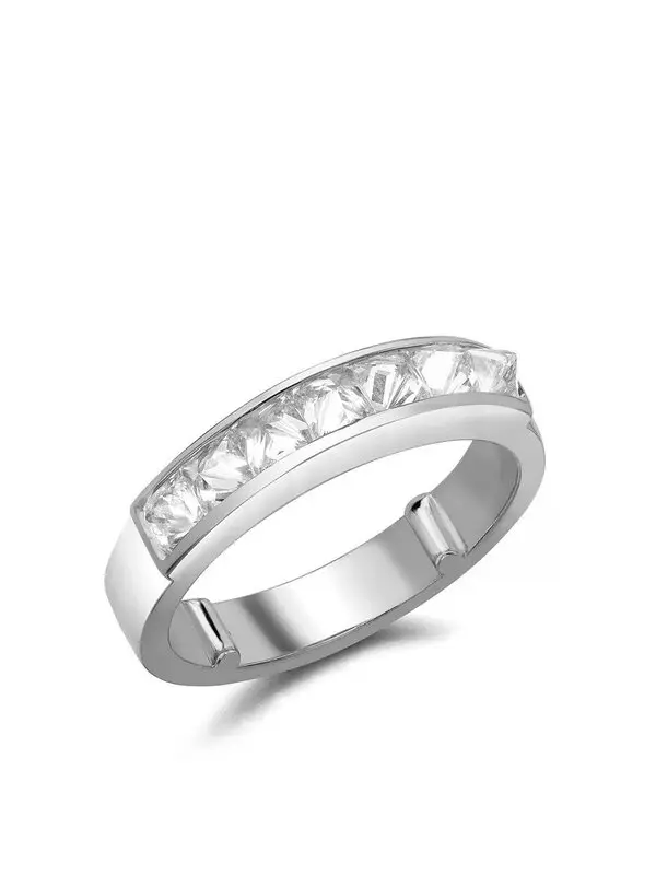 PRAGNELL 18kt White Gold Rockchic Domed Diamond Ring - Silver