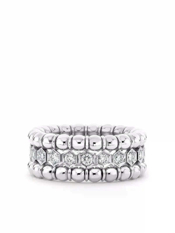 PRAGNELL 18kt White Gold Bohemia Diamond Expandable Ring - Silver