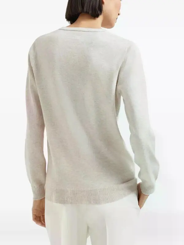 Brunello Cucinelli Long-sleeve Fitted Jumper - Neutrals