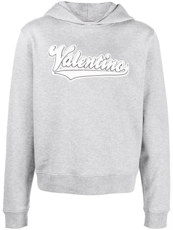 Valentino Garavani Embroidered Logo Patch Hoodie