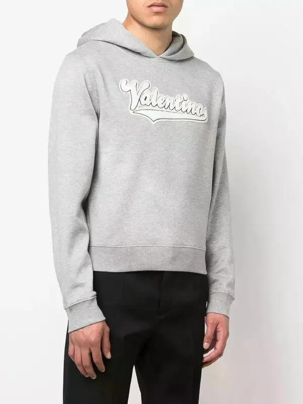 Valentino Garavani Embroidered Logo Patch Hoodie