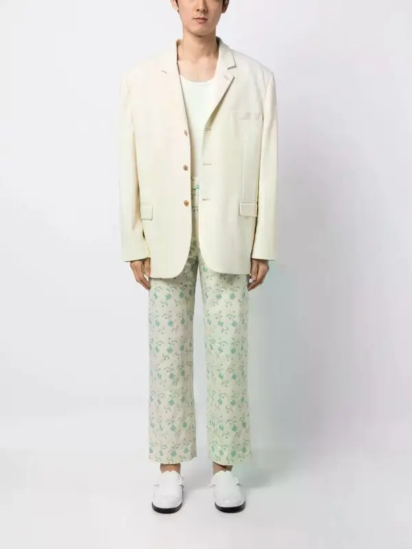BODE Floral-embroidered Straight-leg Trousers