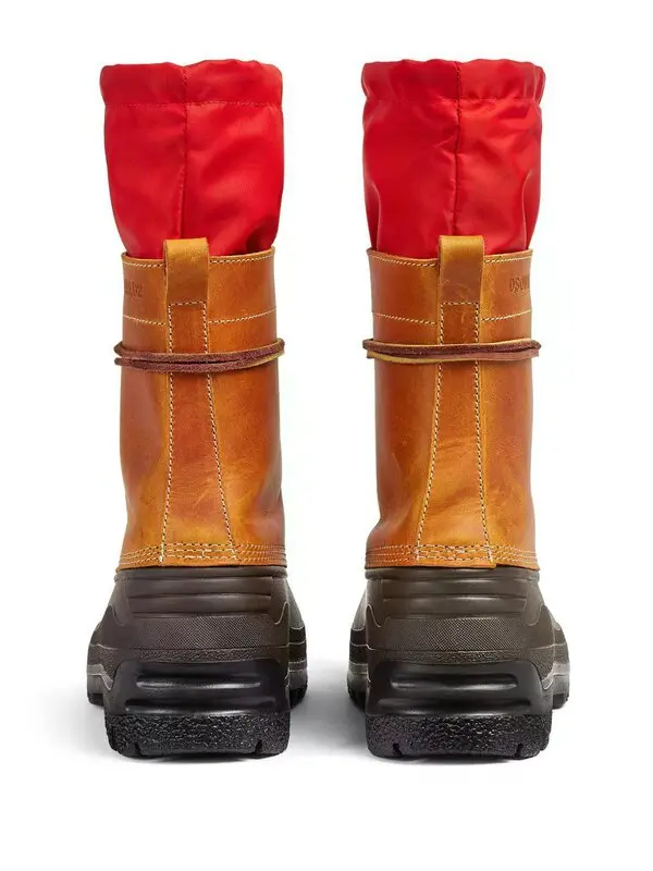 Dsquared2 Panelled Leather Boots - Brown